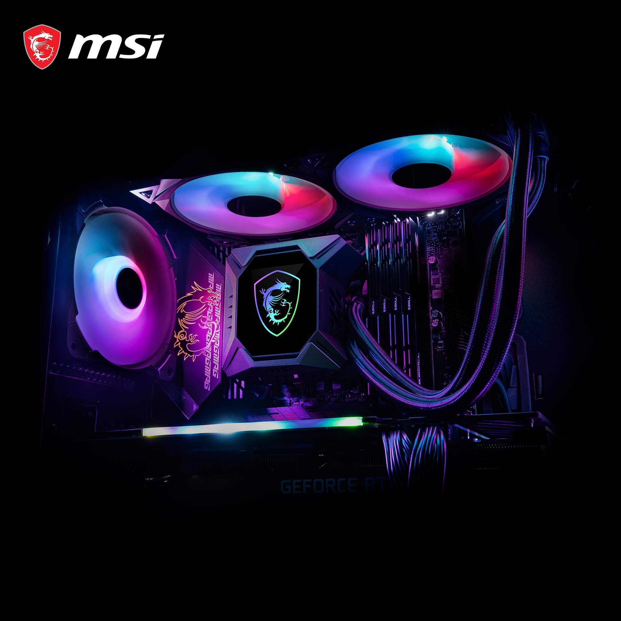 MSI MPG CORELIQUID K240 CPU Liquid Cooler-LCD Pump with 60mm Fan,2 x 120mm ARGB TORX Fan 4.0,Evaporation-Proof Tubing,GI Cooling and Mystic Light Software-AMD and Intel Socket Compatible