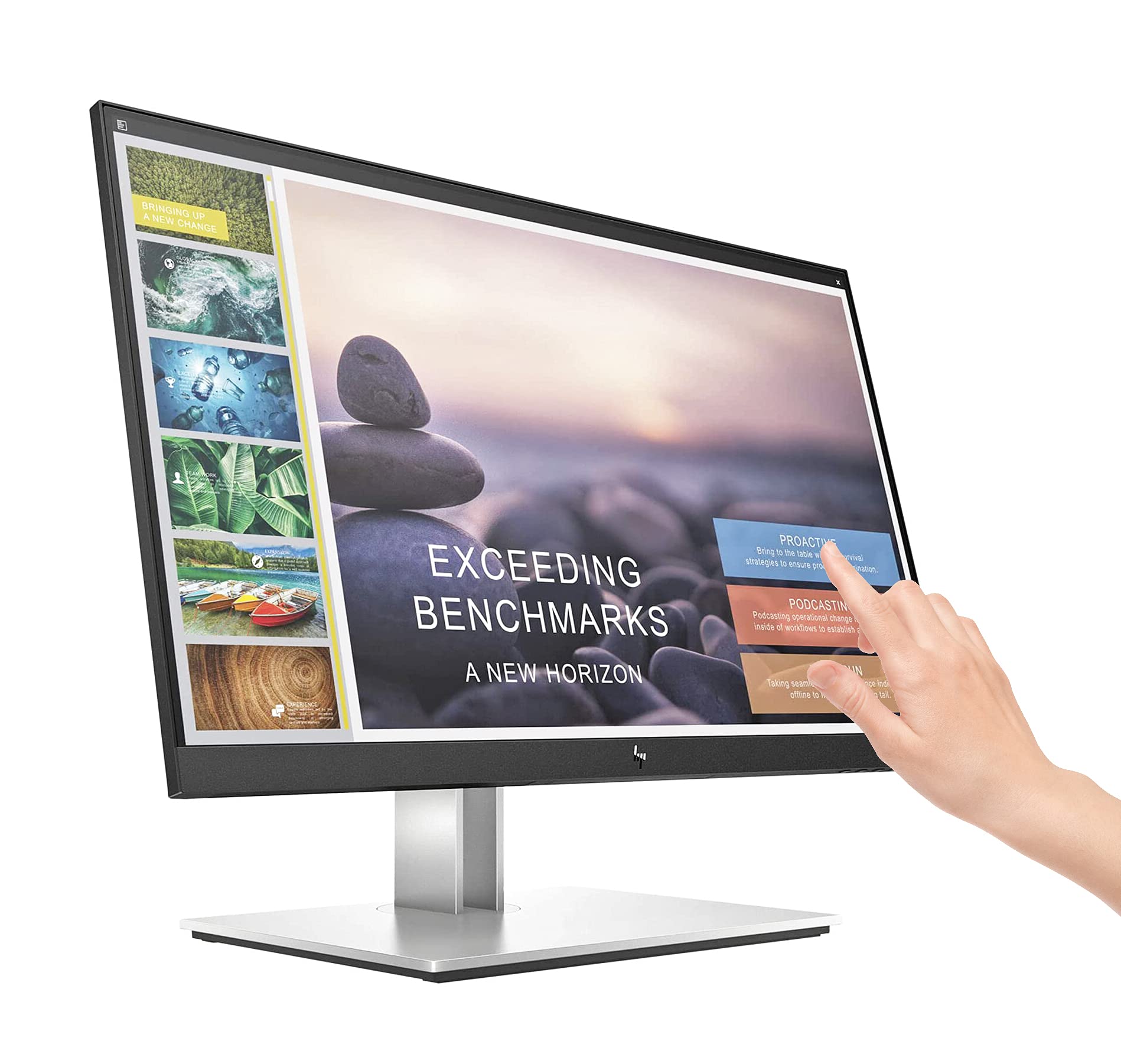 HP E24t G4 23.8" LCD Touchscreen Monitor - 16:9-5 ms GTG (OD),Black, Silver