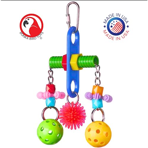 Bonka Bird Toys 01087 TUG 'O' WAR Toy cage Cockatiel Parakeet Conure Quaker Toys.