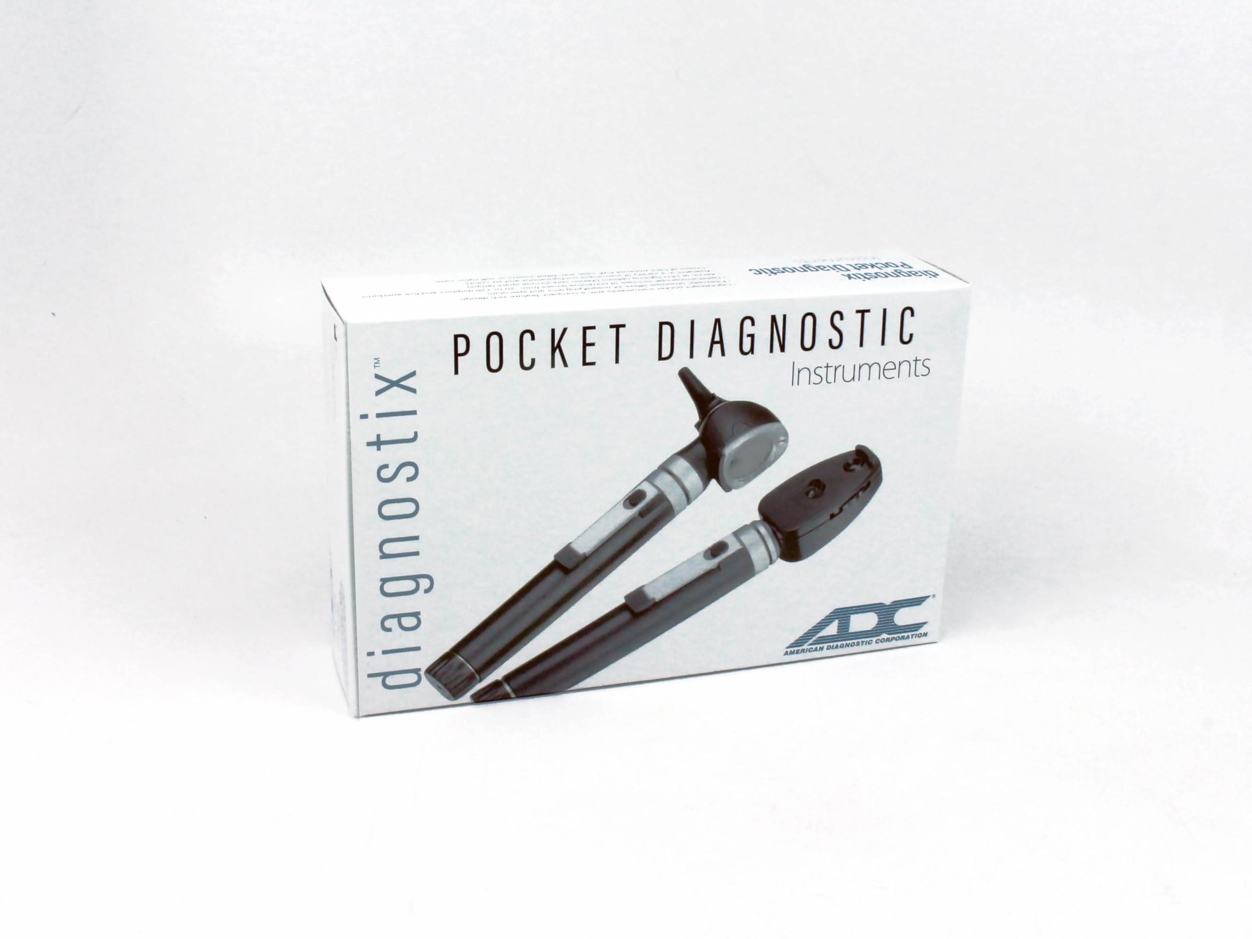 ADC Otoscope/Ophthalmoscope Diagnostic Set, Pocket Size, LED Lamp, 2.5V, Soft Case, Diagnostix 5110NLS, Black