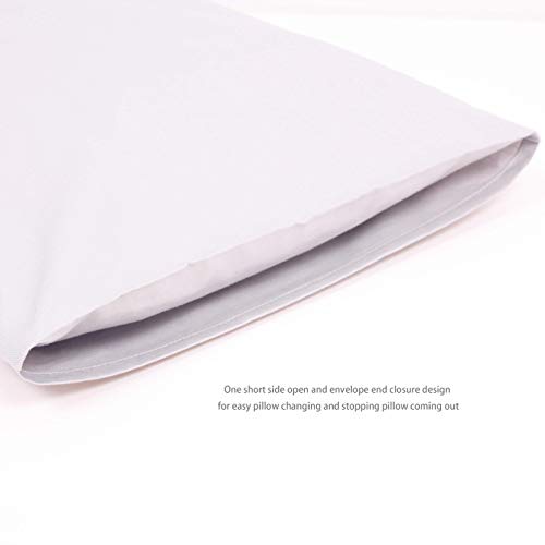 Belsden 600TC Cotton Toddler Pillowcase, 2 Pack Travel Pillow Case with Envelope Closure, 14x20in, Breathable Soft Moisture Wicking Pillow Covers Fit Small Pillow up to 14x19in, Light Gray
