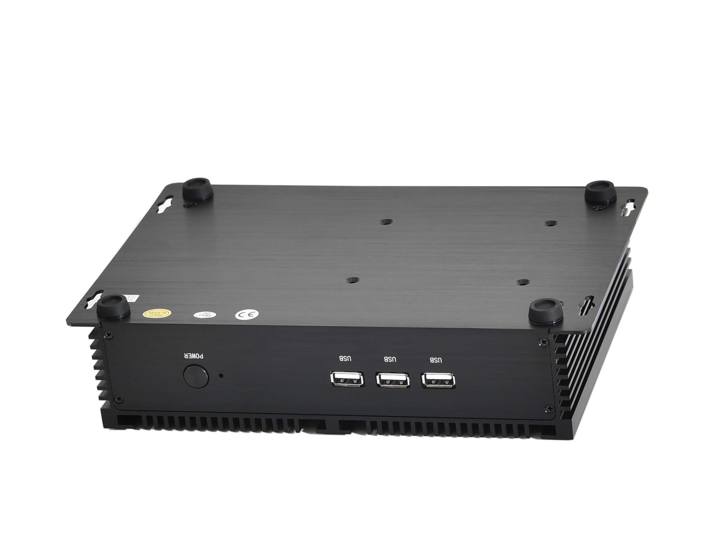 IDEARACE Fanless Mini PC, i5 8th Gen. 4 Cores CPU, 8GB DDR4 RAM+512GB SSD, 4K: 4096x2304, 2xCOM RS232, 4xUSB 3.0, HD, VGA, Metal Case