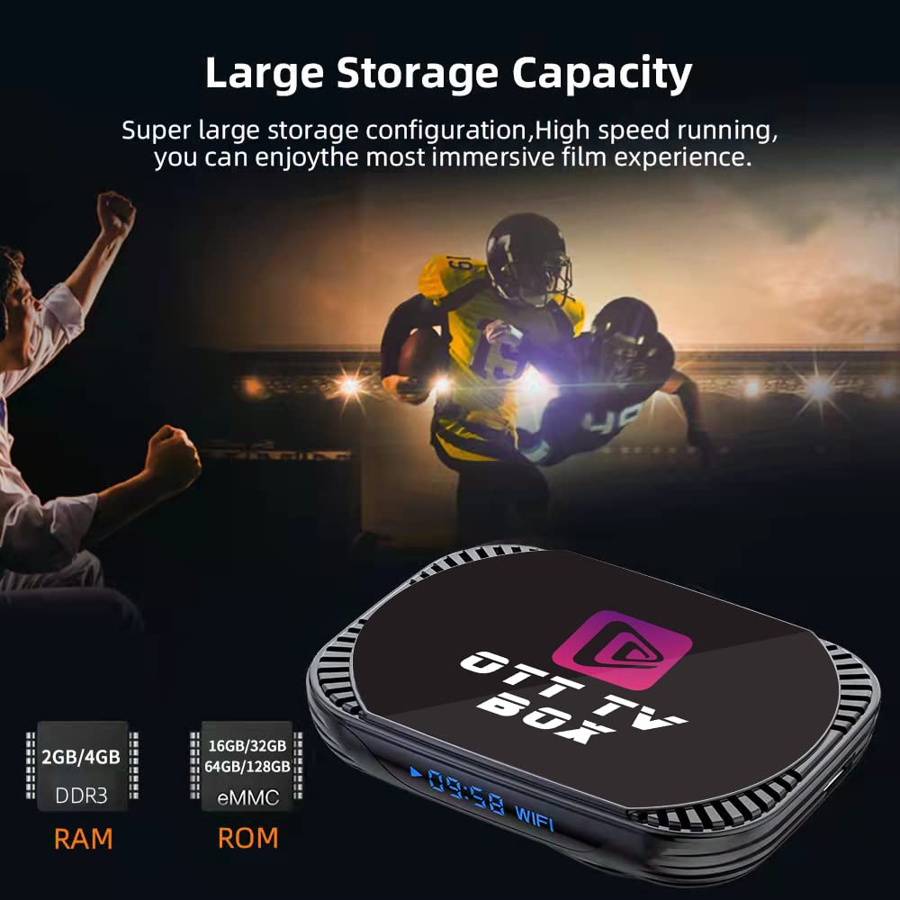 Android 11.0 TV Box 4GB RAM 32GB ROM TV Box MXIII Pro X4 Amlogic S905X4 64-bit Quad Core with Dual Wi-Fi 2.4G/5.0G, BT 4.0/ 3D Ultra HD 8K/ H.265/ 1000M LAN/USB 3.0 Smart TV Box