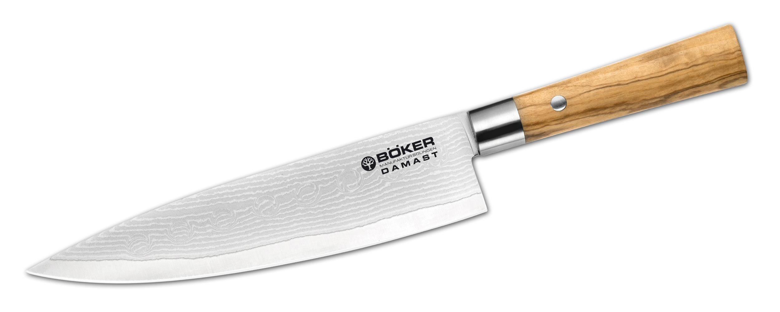 Boker Damascus Olive Wood Chef's Knife