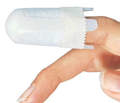 Dukal Finger Guards. Pack of 12 Plastic Finger Guards for Professionals and Patients. Large Size. for Fingers and Toes. Full Length. Disposable Medical Supplies.