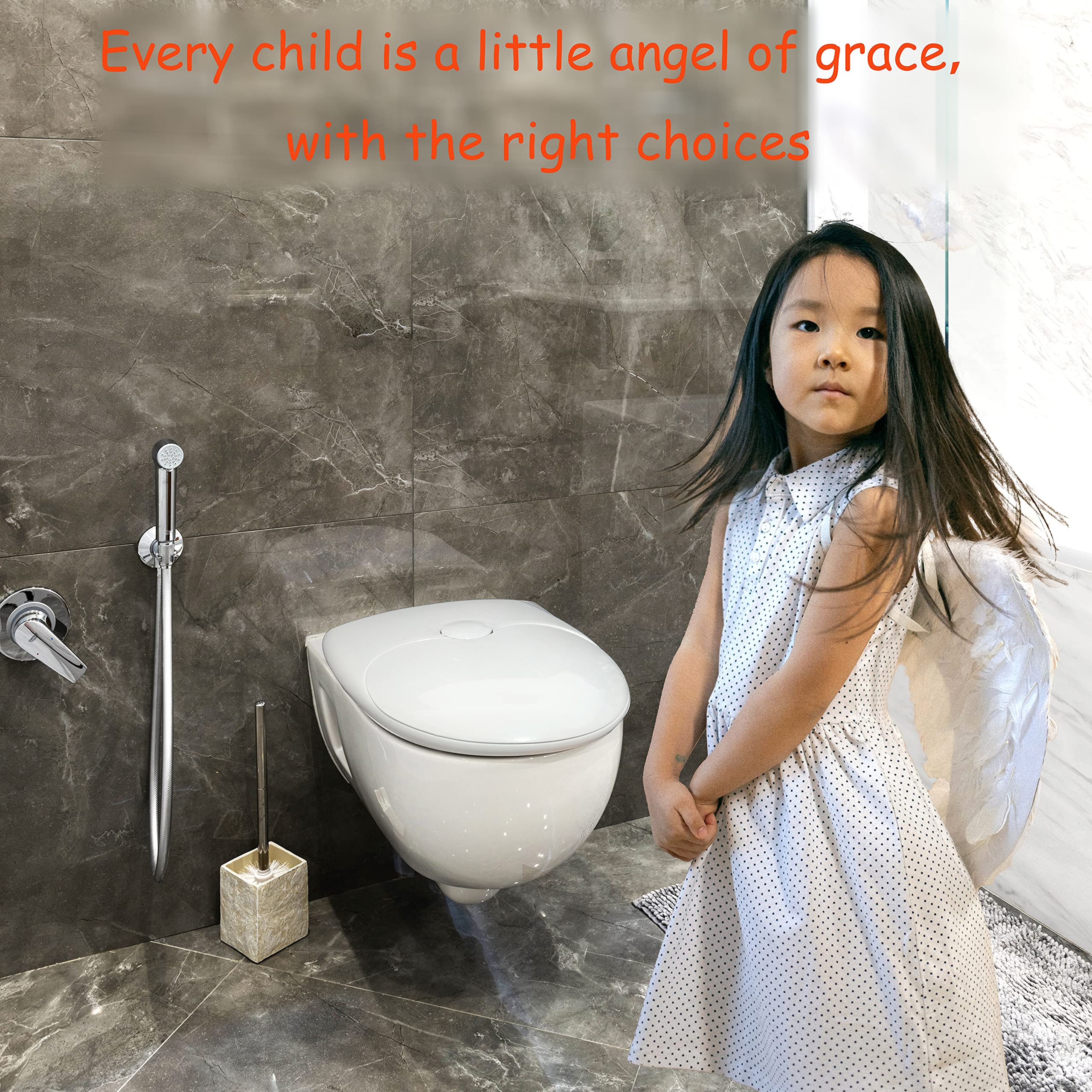Toilet Seat with Built-In Potty Training Seat, Soft Close,Never Loosen, Removable Easy to Instal &Clean,Durable Plastic ,Fits both Adult and Child, Oval, White