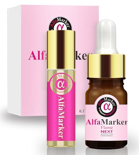 ALFAMARKER Flame Pheromone Perfume Oil for Women - (5ml rollon+5ml dropper) - Long-Lasting Fragrance