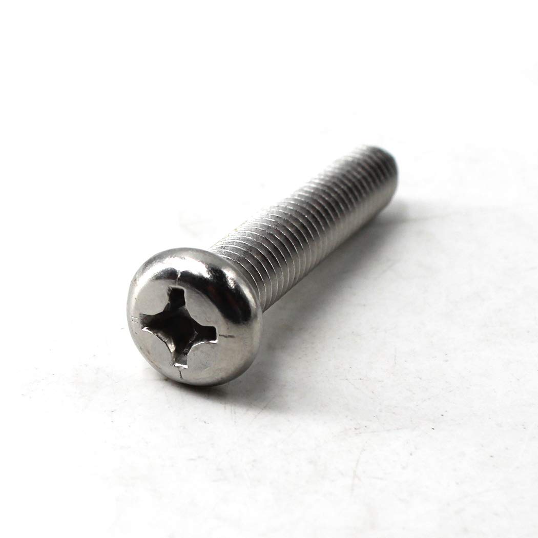 M8x30 Phillips Screws 304 Stainless Steel Metric Machine Screw Bolt (Pack of 20)