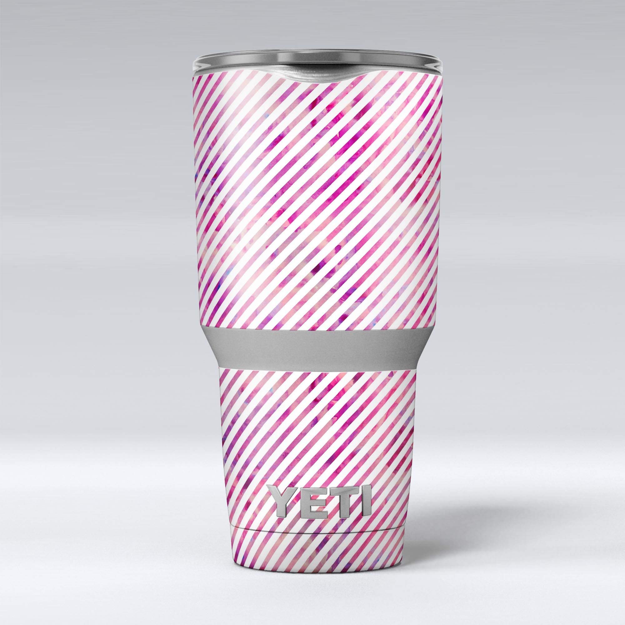 Design Skinz Slanted White Lines Over Multicolored Clouds - Skin Decal Vinyl Wrap Kit Compatible with The Yeti Rambler Cooler Tumbler Cups