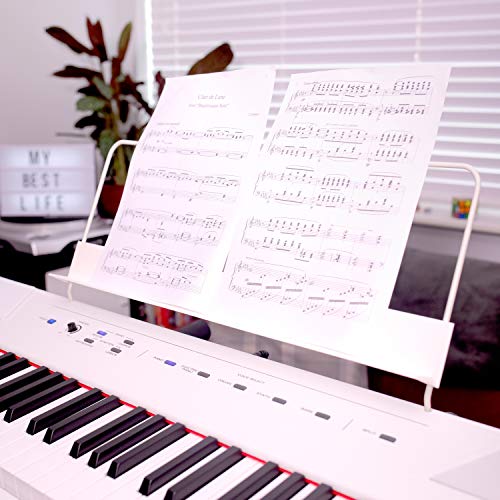 Alesis Recital – 88 Key Digital Piano Keyboard with Semi Weighted Keys, 2x20W Speakers, 5 Voices, Split, Layer and Lesson Mode, FX and Piano Lessons