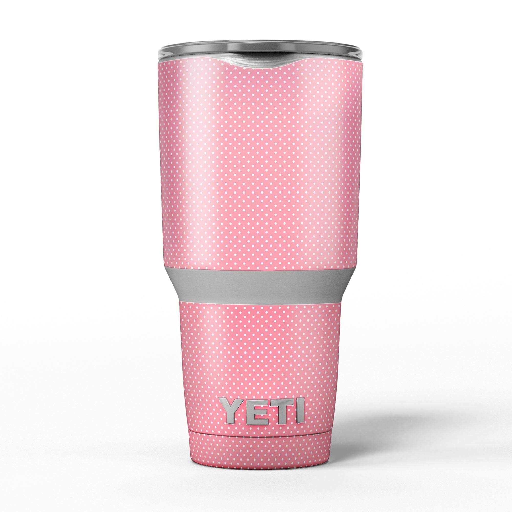 Design Skinz The Pink and White Micro Dot Pattern - Skin Decal Vinyl Wrap Kit Compatible with The Yeti Rambler Cooler Tumbler Cups