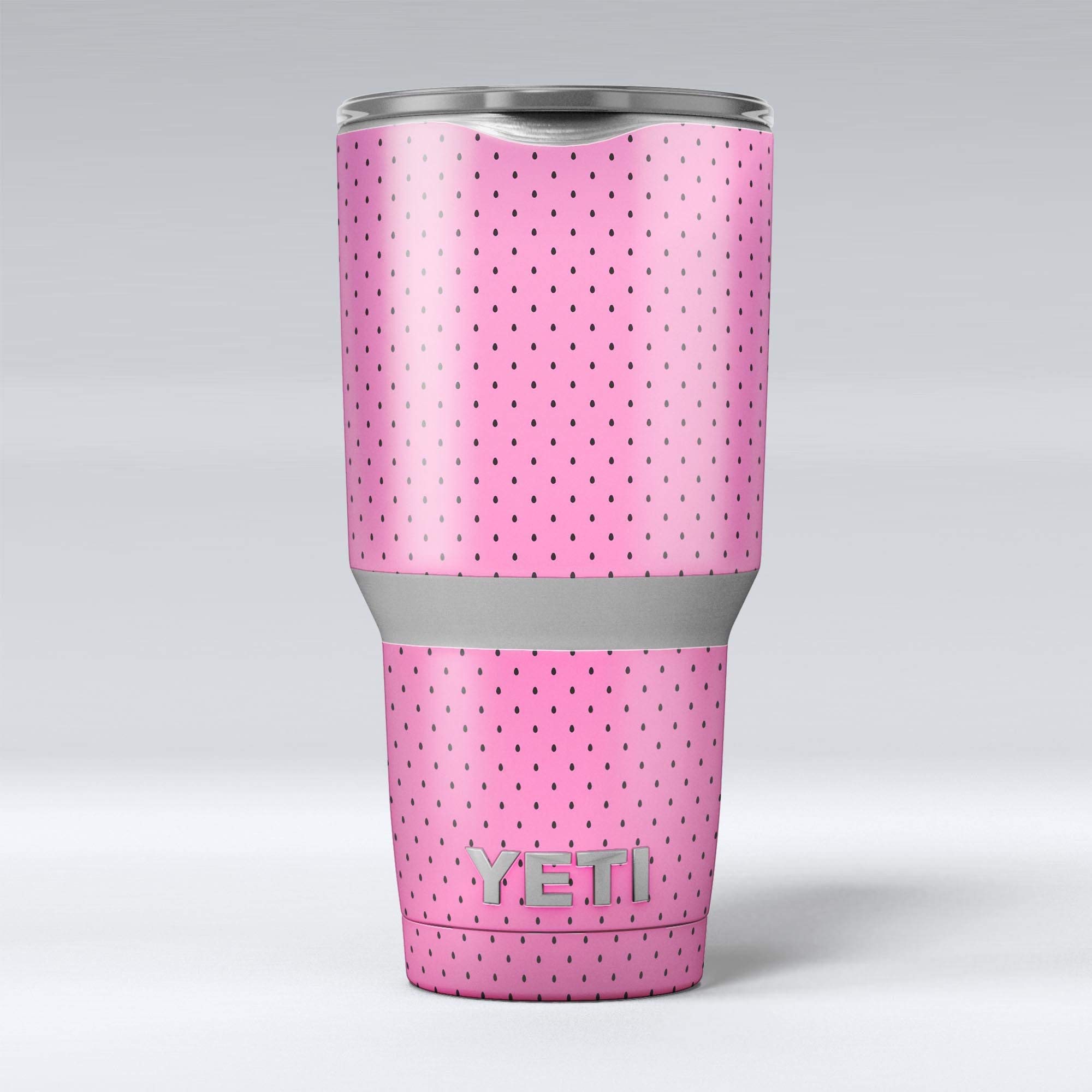 Design Skinz The Pink and Black Micro Polka Dot Pattern - Skin Decal Vinyl Wrap Kit Compatible with The Yeti Rambler Cooler Tumbler Cups