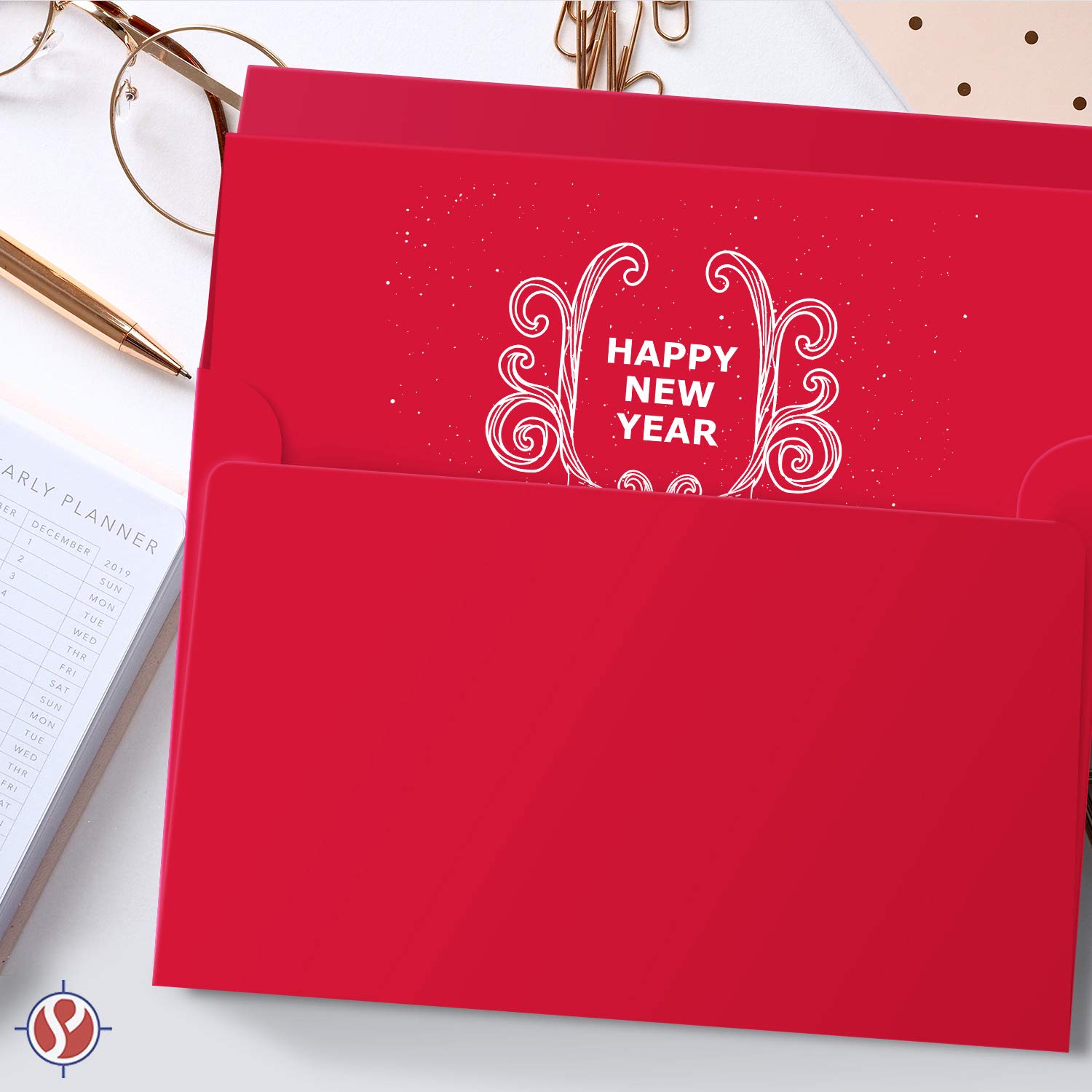 A2 Red Blank Greeting Cards and Envelopes β Great for Holidays, Christmas and 2025 New Year Greetings, Invitations and Thank You Cards | 4.25" x 5.5" (When Folded) | 25 Cards and Envelopes per Pack