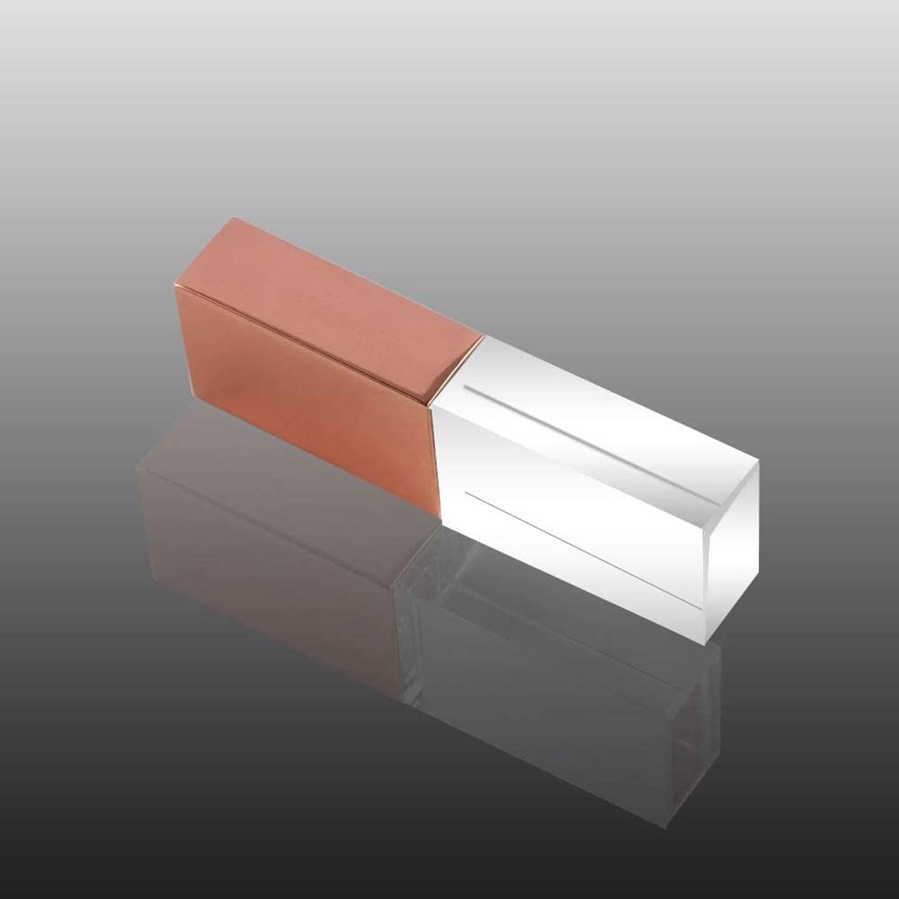 16GB USB 2.0 Flash Drive,Glass Crystal Shape LED Light Pen Drive Memory Stick Thumb Drive Waterproof Pendrive Flash Disk for Gifts for Girl Boy Adults Kids(Rose Gold)