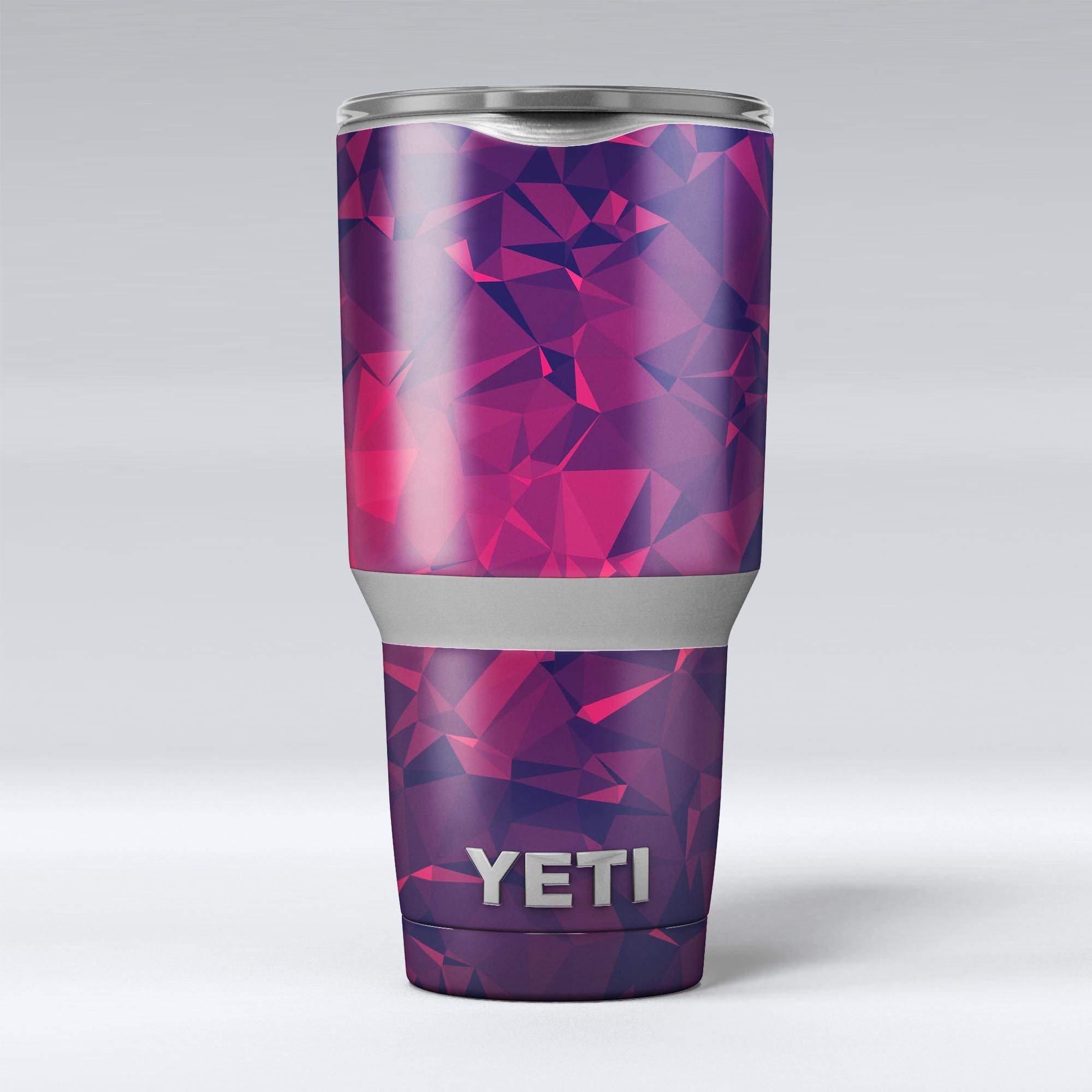 Design Skinz Vivid Fuchsia Geometric Triangles - Skin Decal Vinyl Wrap Kit Compatible with The Yeti Rambler Cooler Tumbler Cups