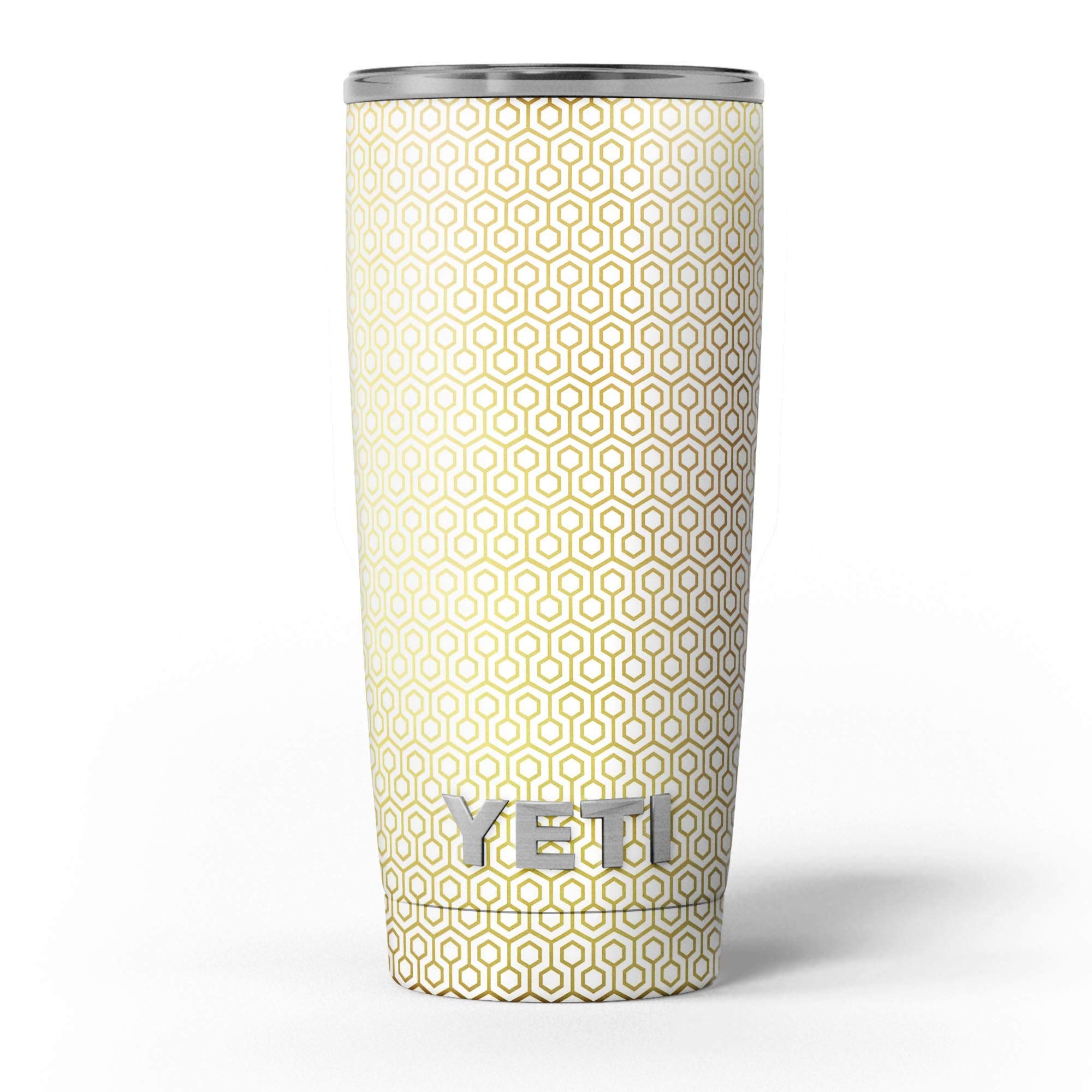 Design Skinz The Golden Honeycomb Pattern - Skin Decal Vinyl Wrap Kit compatible with the Yeti Rambler Cooler Tumbler Cups