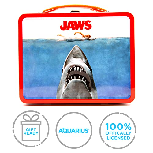 AQUARIUS Jaws Gen 2 Fun Box - Sturdy Tin Storage Box with Plastic Handle & Embossed Front Cover - Officially Licensed XXXXX Merchandise & Collectible Gift for Kids, Teens & Adults