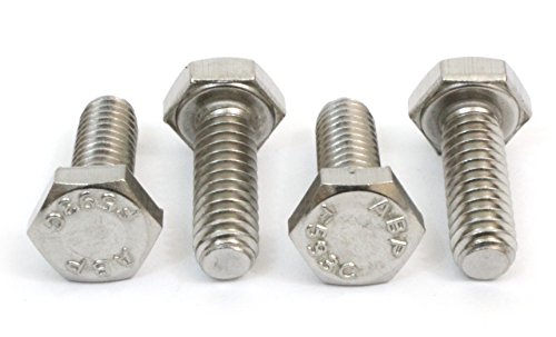 Bolt Dropper 5/16""-18 x 1 Stainless Hex Head Bolts (50 pk) - 18-8 Stainless Steel Self Tapping Sheet Metal Screws for Indoor and Outdoor Use, DIY Projects, Woodworking and More
