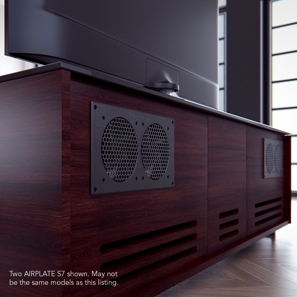 AC Infinity AIRPLATE S7, Quiet Cooling Fan System 12" with Speed Control, for Home Theater AV Cabinets