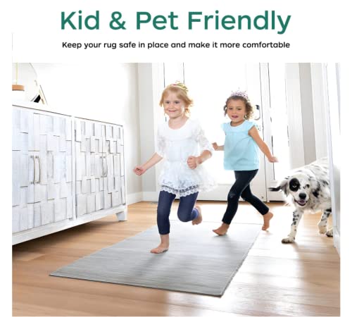 Anti Slip Backing Rugs for Living Room 8X10 Feet / 240X300 Cm Rug, Fluffy Shag Area Rug Carpet, Stain Resistant,Non-Shed,Ideal Home Decor Carpet White Blue Stone Pattern