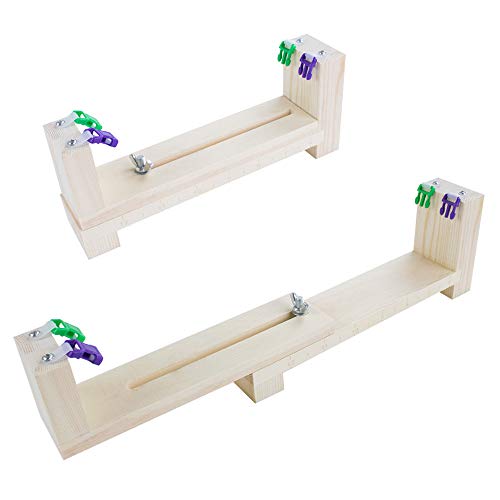 Adjustable Length Paracord Jig Bracelet Maker - Wooden Frame Jig - Paracord Braiding and Weaving DIY Craft Tool Kit - 550 Paracord and Buckles Included