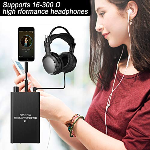 Headphone Amplifier Portable 3.5 mm Audio Amp with Lithium Battery for MP3, MP4, Tablets, Smart Phone, Digital Player, Computer PC