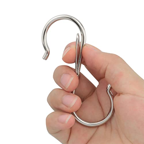 Anti-Falling S Hook ITROLLE 10PCS 3.5 Inch Heavy Duty Metal Safety Buckle Design S Shaped Hooks for Hanging Plants, Lights, Pot, Pans, Cups Anti Drop S Hook Hangers