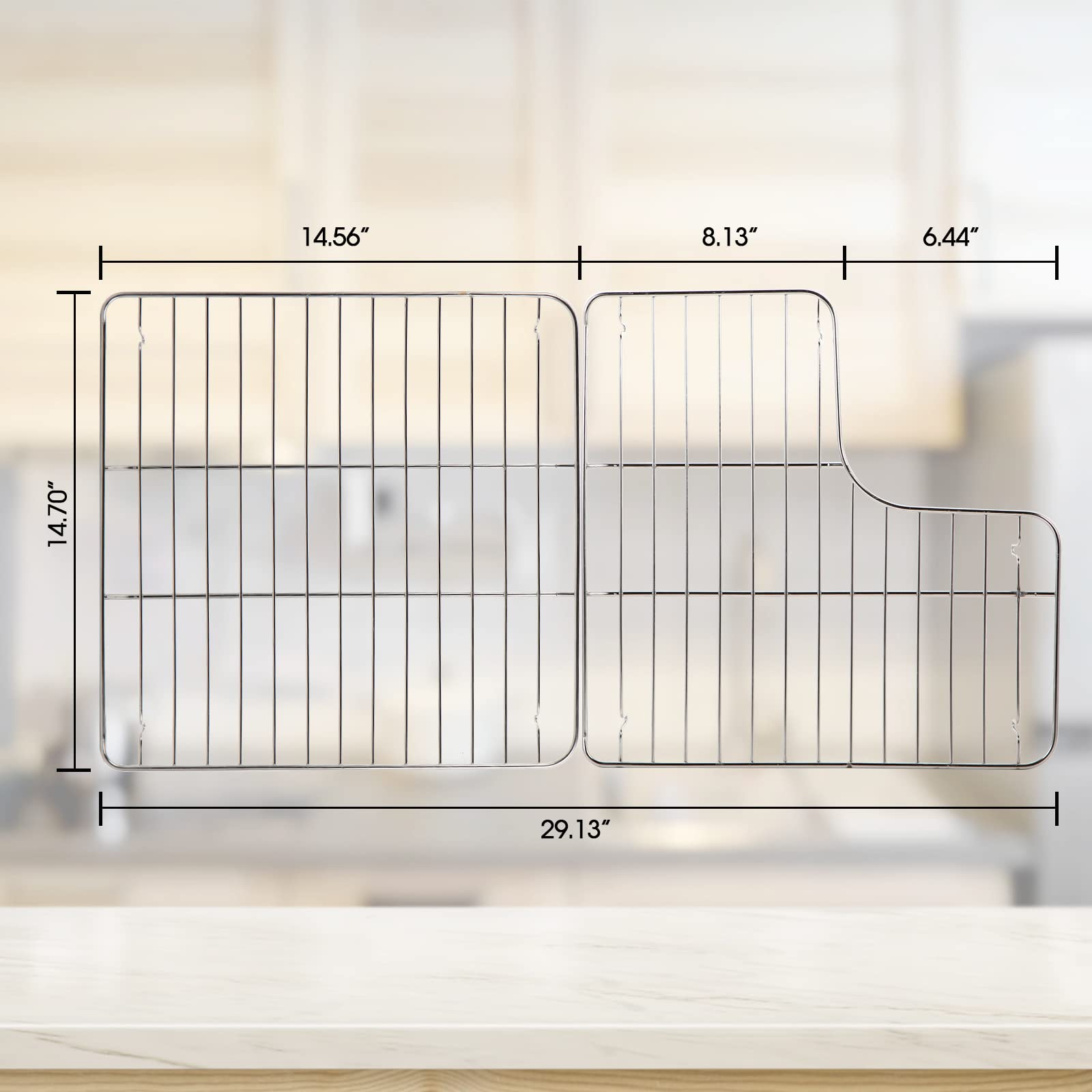 ๐ฎ๐ฌ๐ฎ๐ฏ ๐๐ฅ๐๐ง๐๐๐๐ Sink Protector for Kohler K-6639-ST Whitehaven Bottom Basin Rack Stainless steel with 6488 Farmhouse Sink protectors compatible