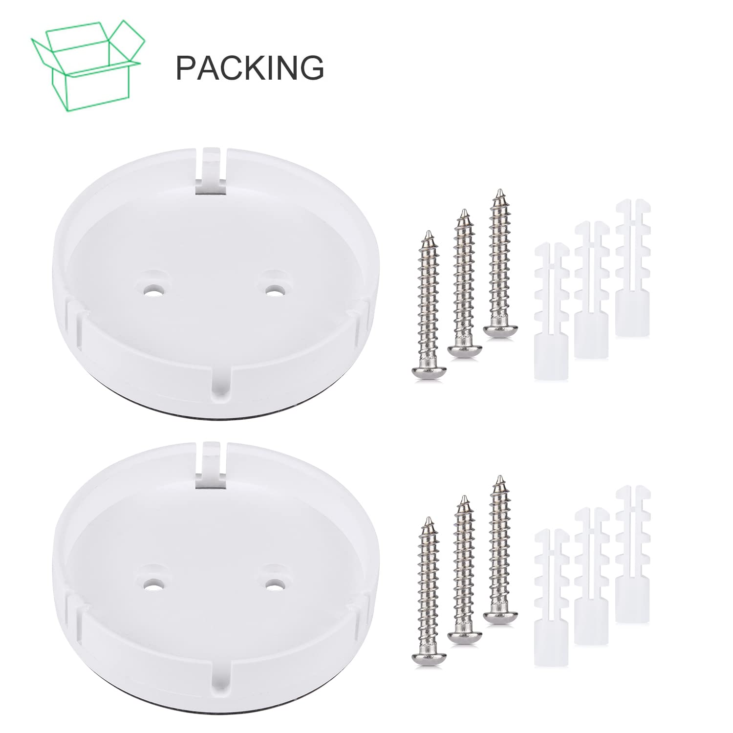 2 Pack Adhesive Wall Mount Bracket for Blink Mini Camera, Strong Adhesive Mount Holder Stand for Blink Mini Indoor Camera, Easy Installation with No Drilling