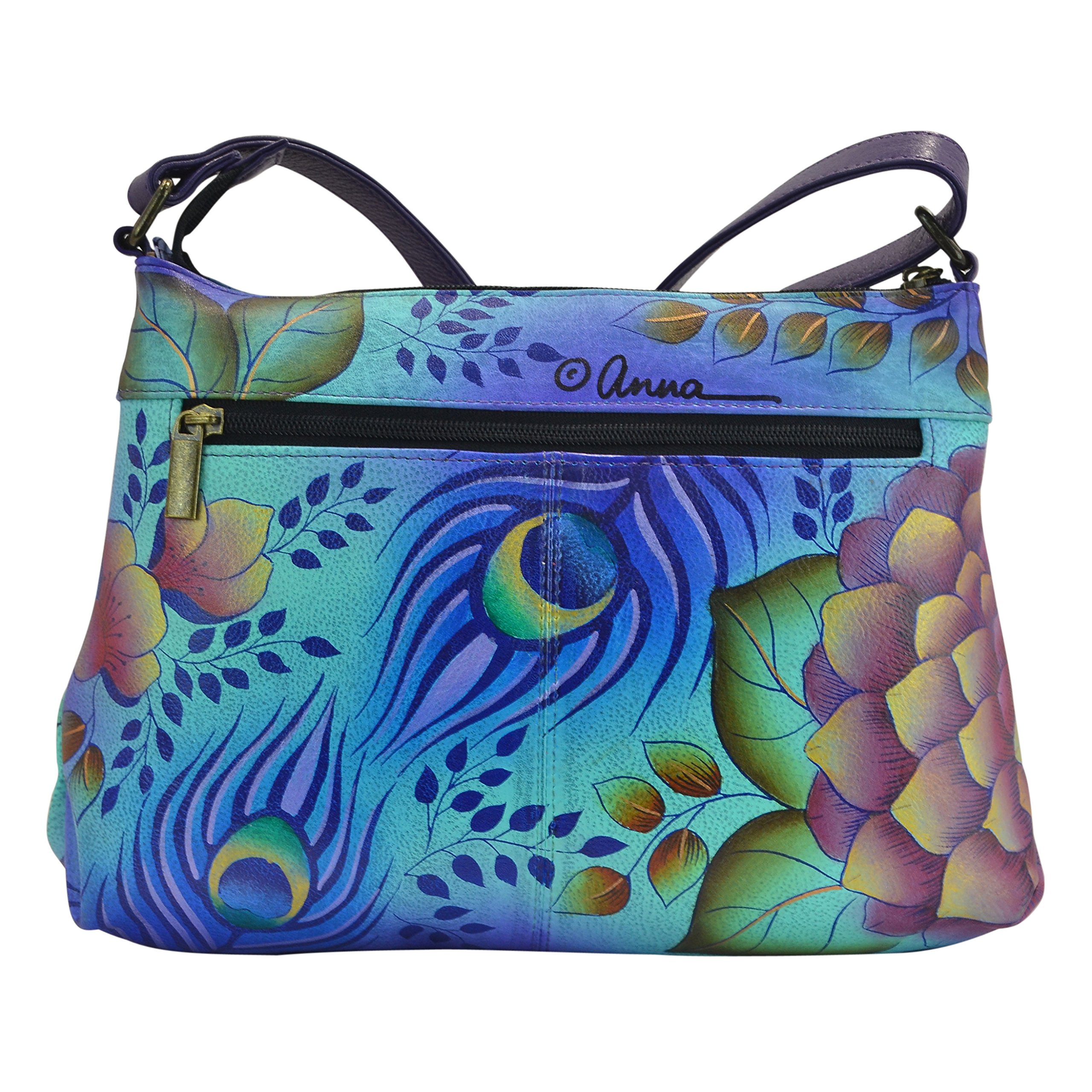 Anna by Anuschka Handpaint LR CBDY Org-8238-PKG, Peacock Garden
