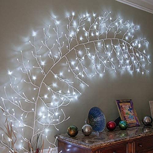 2 PCS Waterproof Waterfall Flash Lights,8 Modes with 10 Strands 200 LEDs Watering Can Lights,Spray String Lights Battery Operated With Remote Timer for outdoor,Garden,Christmas
