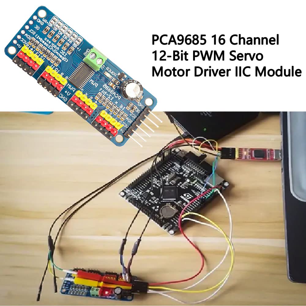 2pcs PCA9685 16 Channel 12 bit PWM Servo Motor Driver IIC Interface Compatible with Arduino Raspberry Pi
