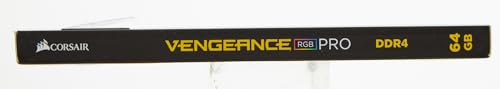 CORSAIR VENGEANCE RGB PRO DDR4 RAM 64GB (2x32GB) 3600MHz CL18-22-22-42 1.35V Intel AMD Desktop Computer Memory - Black (CMW64GX4M2D3600C18)