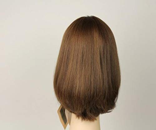 Freeda European human hair wig - Liberty Light Brown with Blended Lowlights and Highlights Skin Top Size S