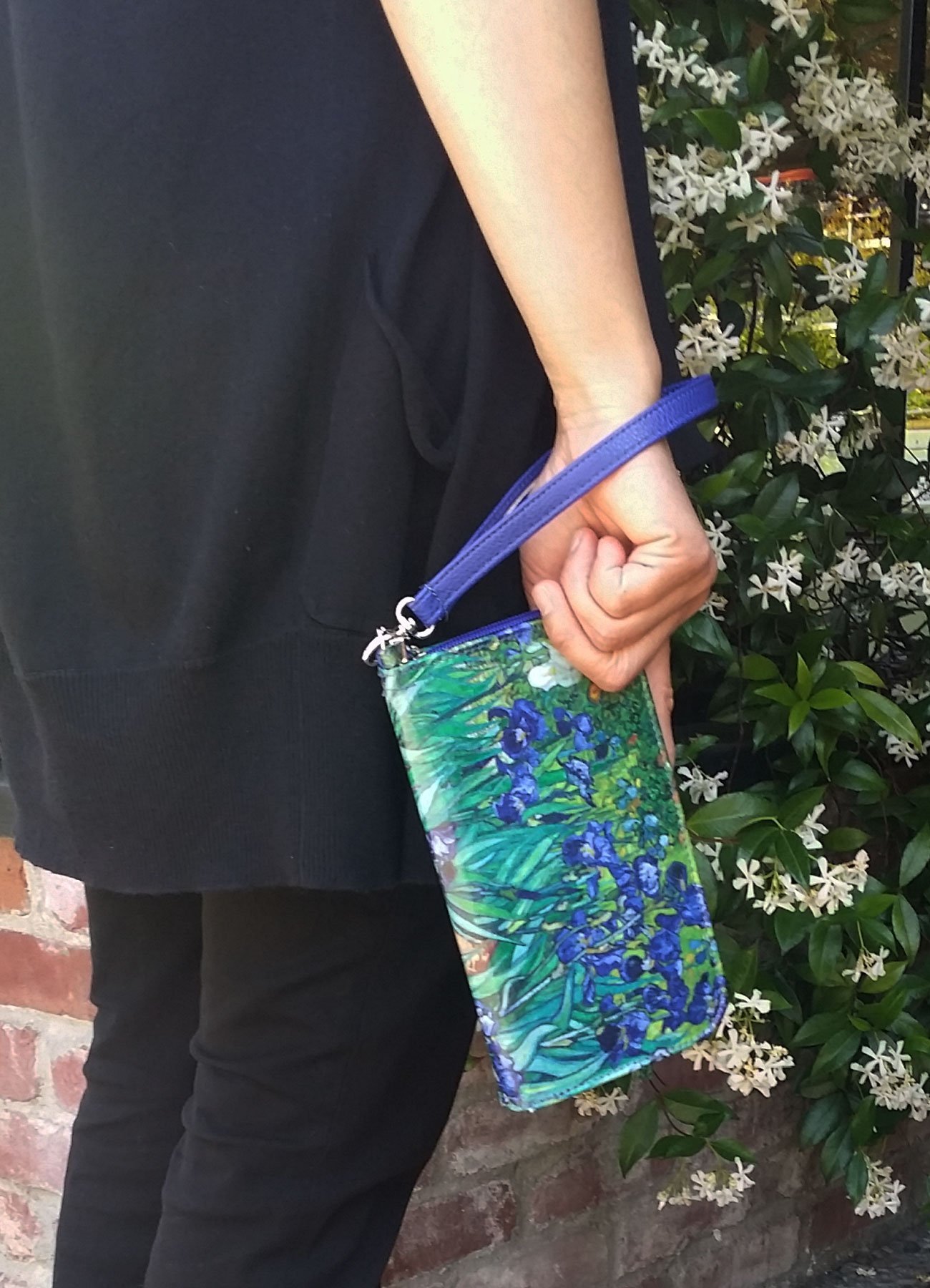 Alicia Klein® A92MS-IRISES Island collection - Market Street Wallet Wristlet and Phone Case
