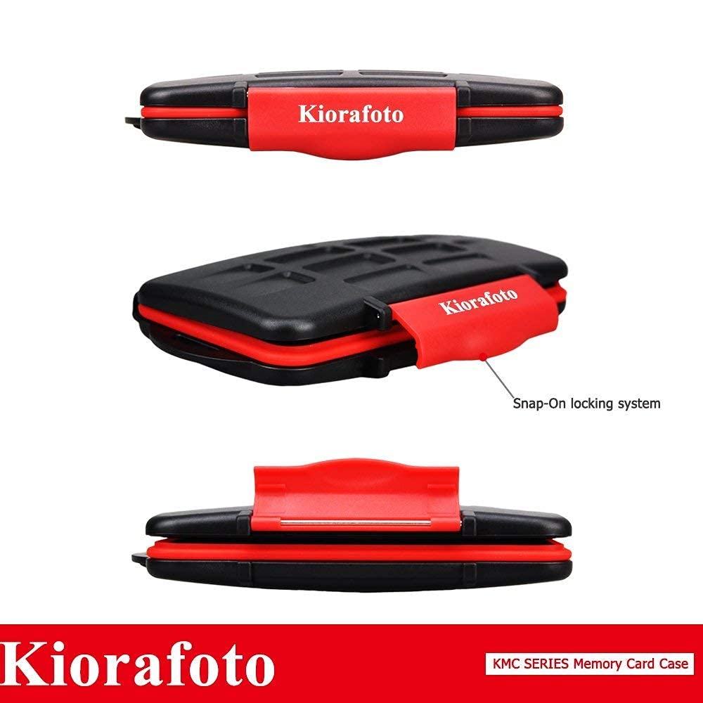 Water-Resistant Memory Card Case + 120 Count Card Labels: Camera Memory Card Holder with Memory Card Labels for 12 SD Cards & 12 Micro SD Cards