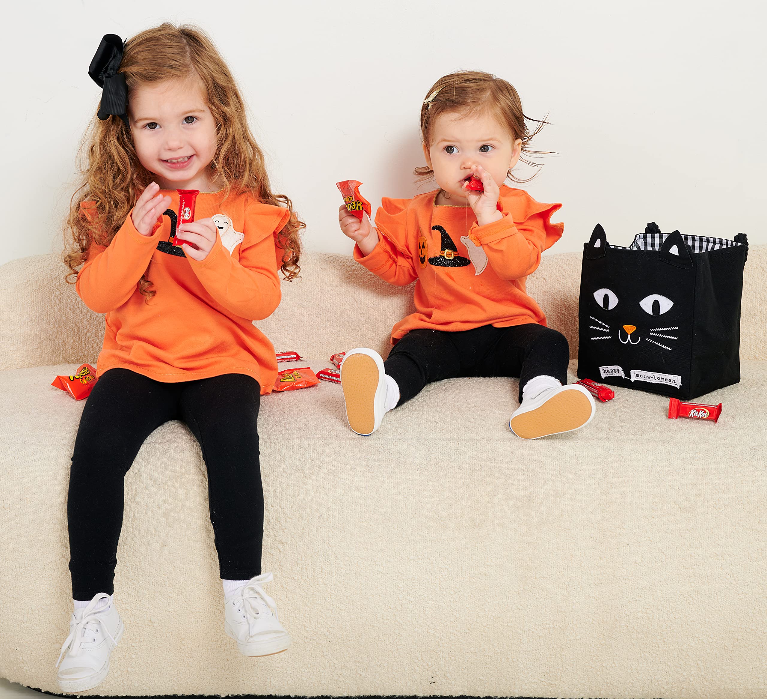 Mud Pie Children's Halloween LED Light Up Treat-or-Treat Candy Bag, Cat