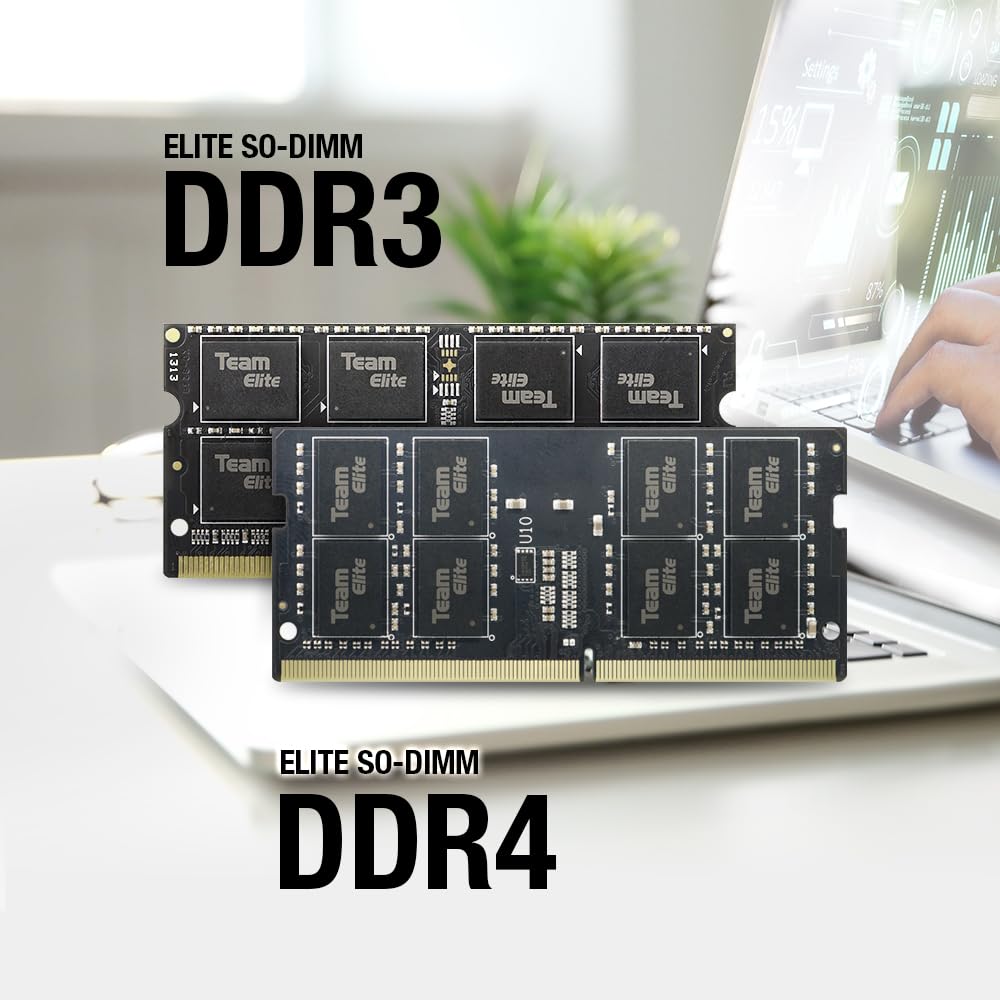 TEAMGROUP Elite DDR4 32GB Kit (2 x 16GB) 3200MHz PC4-25600 CL22 (2933MHz or 2666MHz)Unbuffered Non-ECC 1.2V SODIMM 260-Pin Laptop Notebook PC Computer Memory Module Ram Upgrade - TED432G3200C22DC-S01