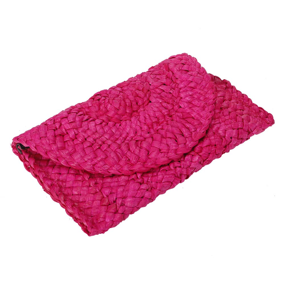 alilove Straw Clutch Bags for Women Summer Evening Handbags Bride Wedding Purse Vacation Beach Clutch Handmade Woven Envelope Wallet