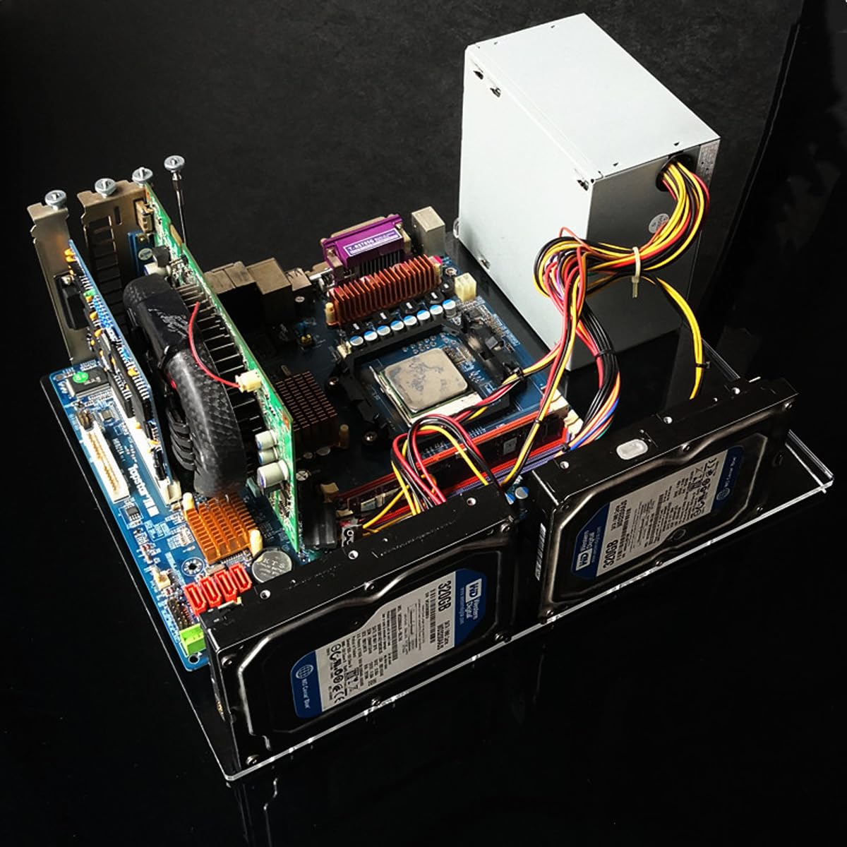 PC Open Frame Test Bench ITX ATX Mini ITX MATX EATX Motherboard Transparent Acrylic Overlock Computer Case DIY Mod Base Stand