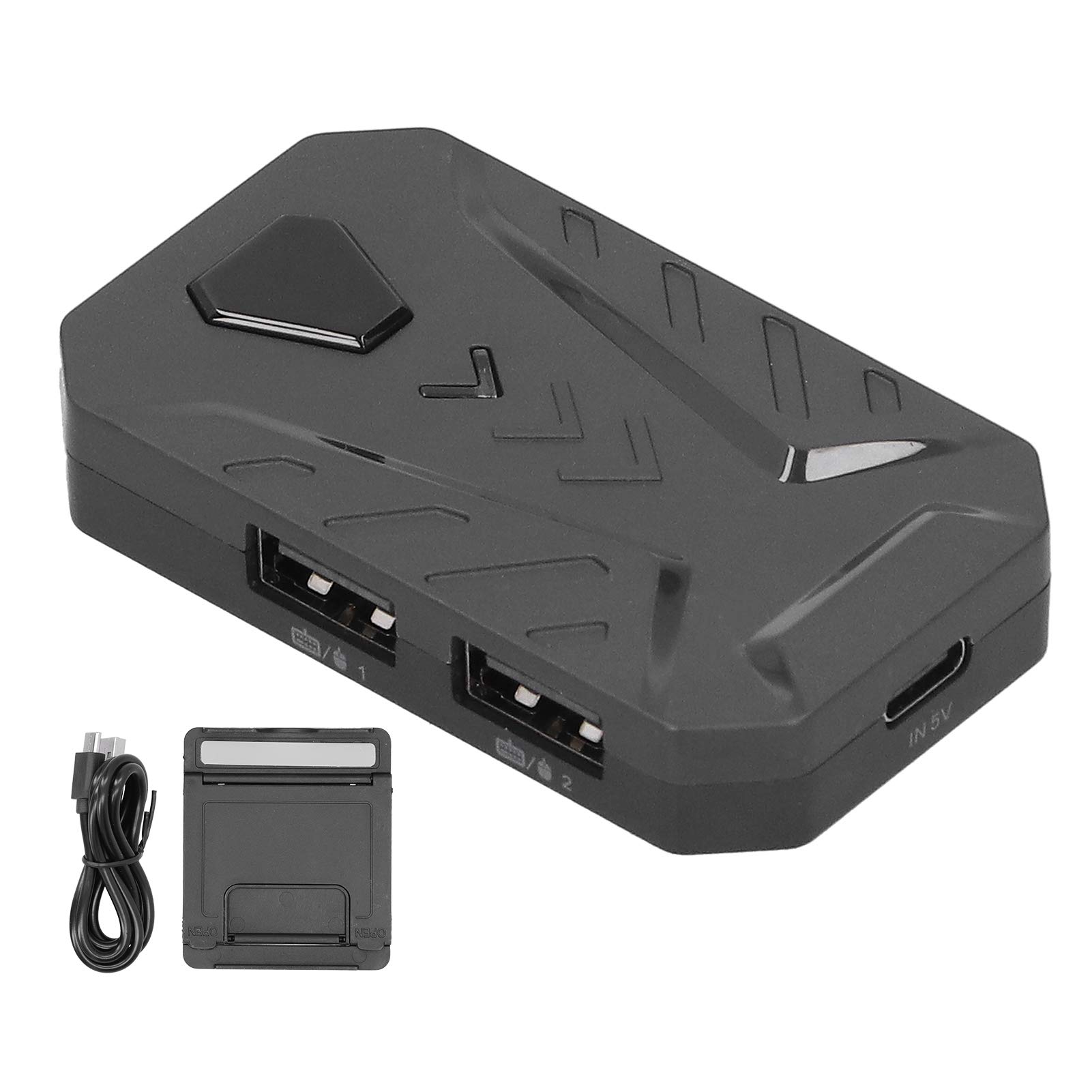 Gaming Keyboard Mouse Converter,USB 2.0 Mobile Gaming Keyboard Mouse Converter Adapter,Bluetooth 4.0,with Adjustable Stand,for Android Systerm(Black)
