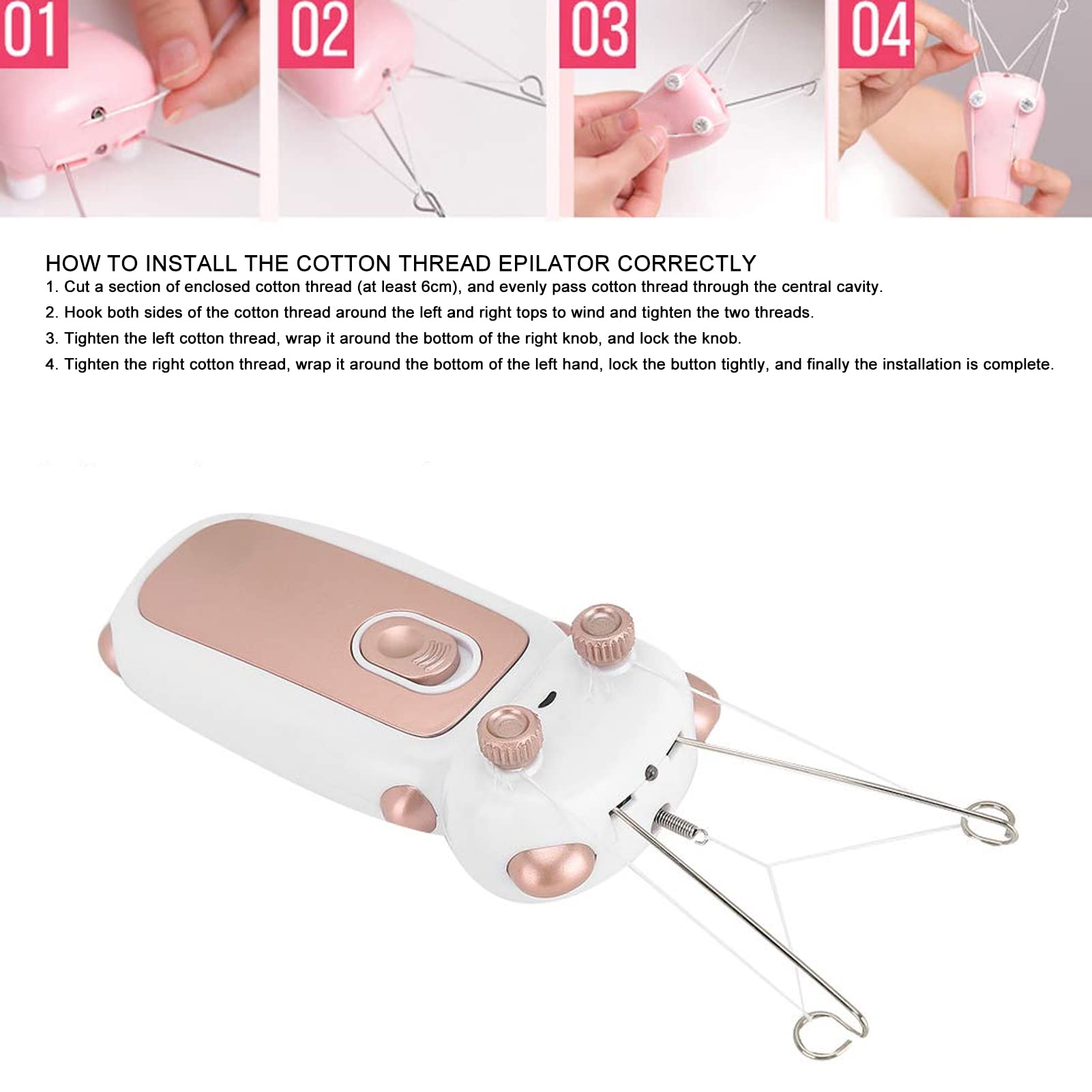 Accessory for Electric Cotton Thread Epilator, Facial Hair Remover Wire Hair Shaver Beauty Epilator Cotton Strength Threading Thread, Helps Hair Removal Quickly, Easily And Painlessly