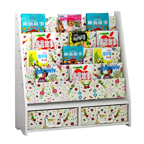 Multilayer Magazine Rack Newspaper Holder Book Shelf Storage Rack with Box Freestanding Display Rack Materials Robust 83X28X87CM MUMUJIN (Color : B)
