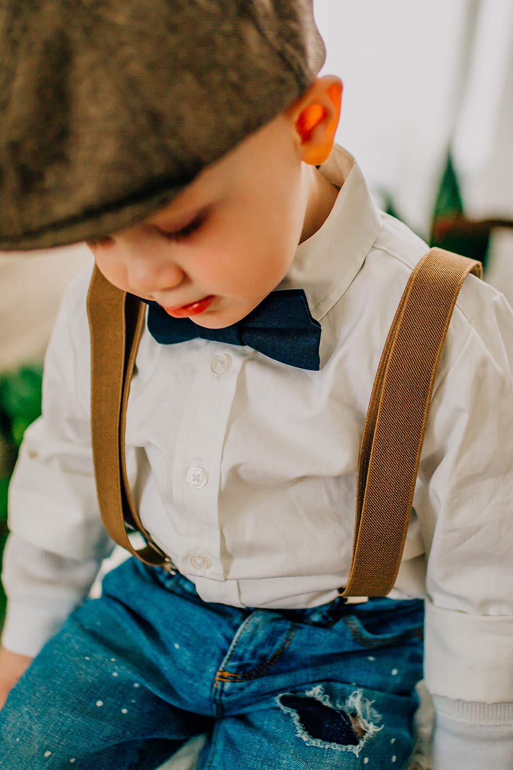 Born to Love Wedding Baptism Birthday White Button Up Shirt Infant, Toddler, Boys 3 to 6 Months