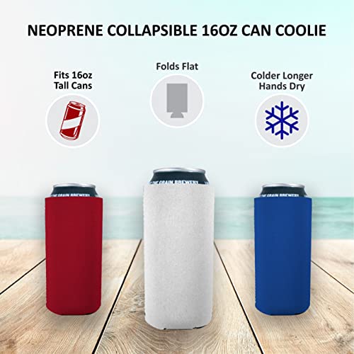 Blank Neoprene 16 oz. Can Coolies (2 Pack, Royal Blue)