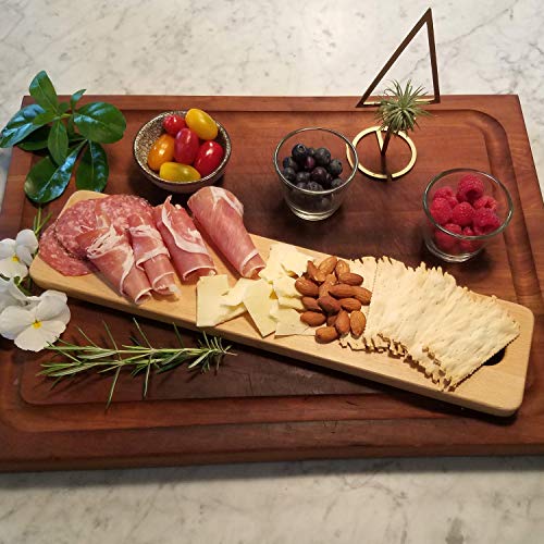 HigherHuman Reversible Wood Deviled Egg Tray and Charcuterie Board Cheese Serving Platter