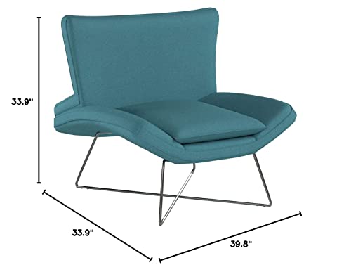 Amazon Brand β Rivet Farr Lotus Accent Chair, 39.8"W, Aqua