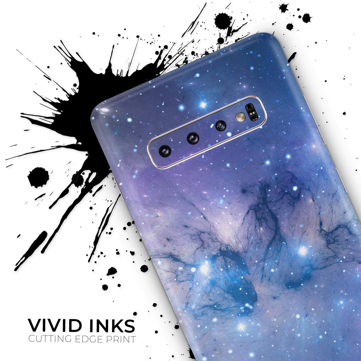 DesignSkinz Blue & Purple Mixed Universe Protective Vinyl Decal Wrap Skin Cover Compatible with The Samsung Galaxy S20 (Screen Trim & Back Glass Skin)