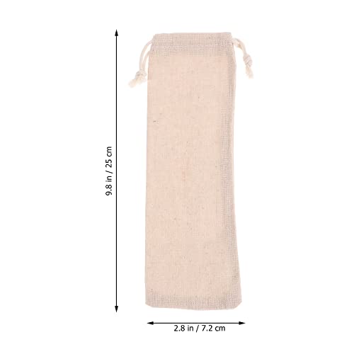 20Pcs Straw Carrying Cases, (Length: 9.8in/25cm) Straw Pouch, Travel Bag for Straw/Cutlery and Cleaning Brush Straws, Safety and Reusable Straw Case