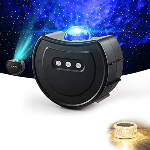 EJFOIEJ Portable Crystal LED Table Lamp, 3-Levels Brightness Desk Lamp, Star Projector, Desk Lamp Projector Night Light Projector Suitable for Baby Bedroom